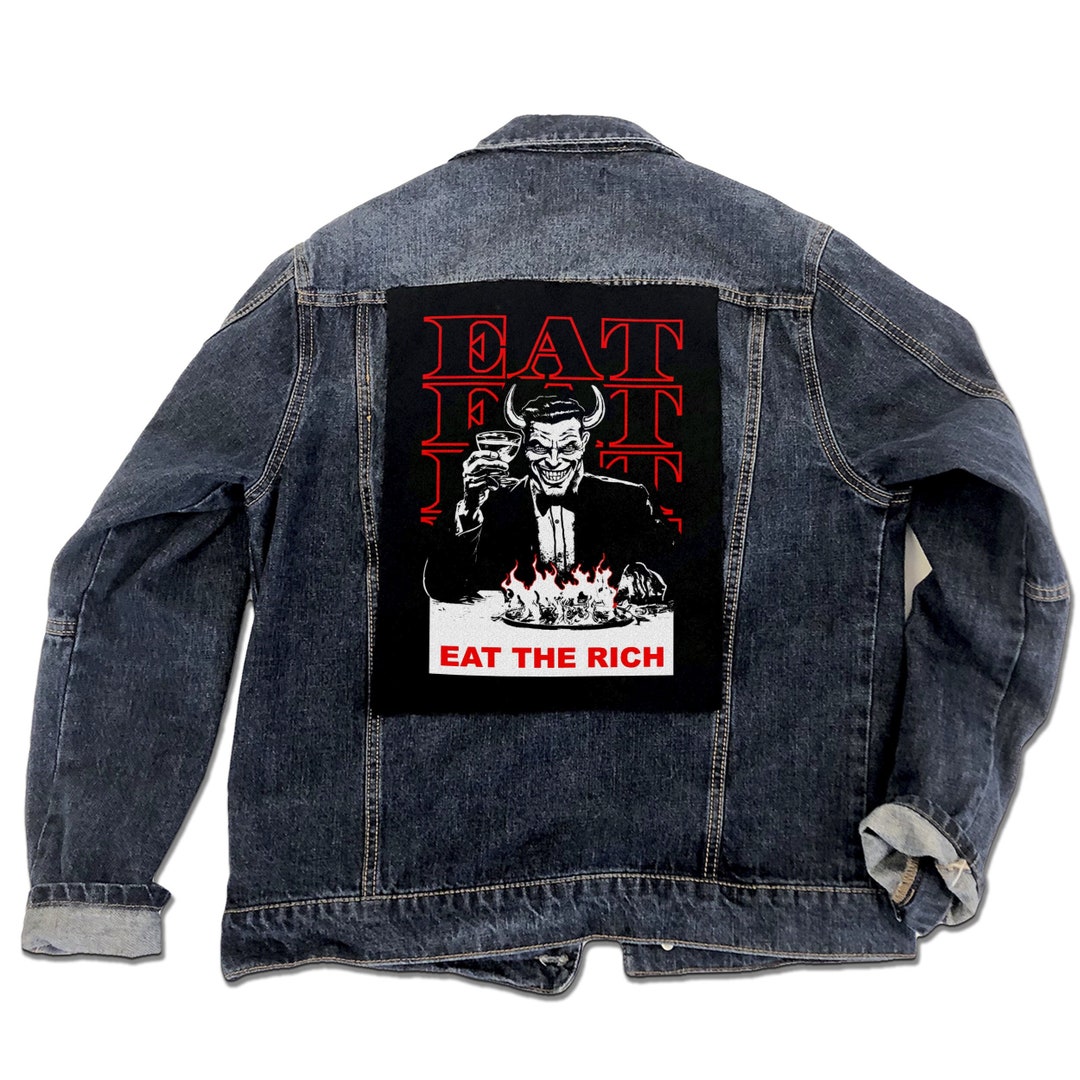 Eat the Rich Back Patch, Punk Patches, Punk Patch, Sew on Patch ...