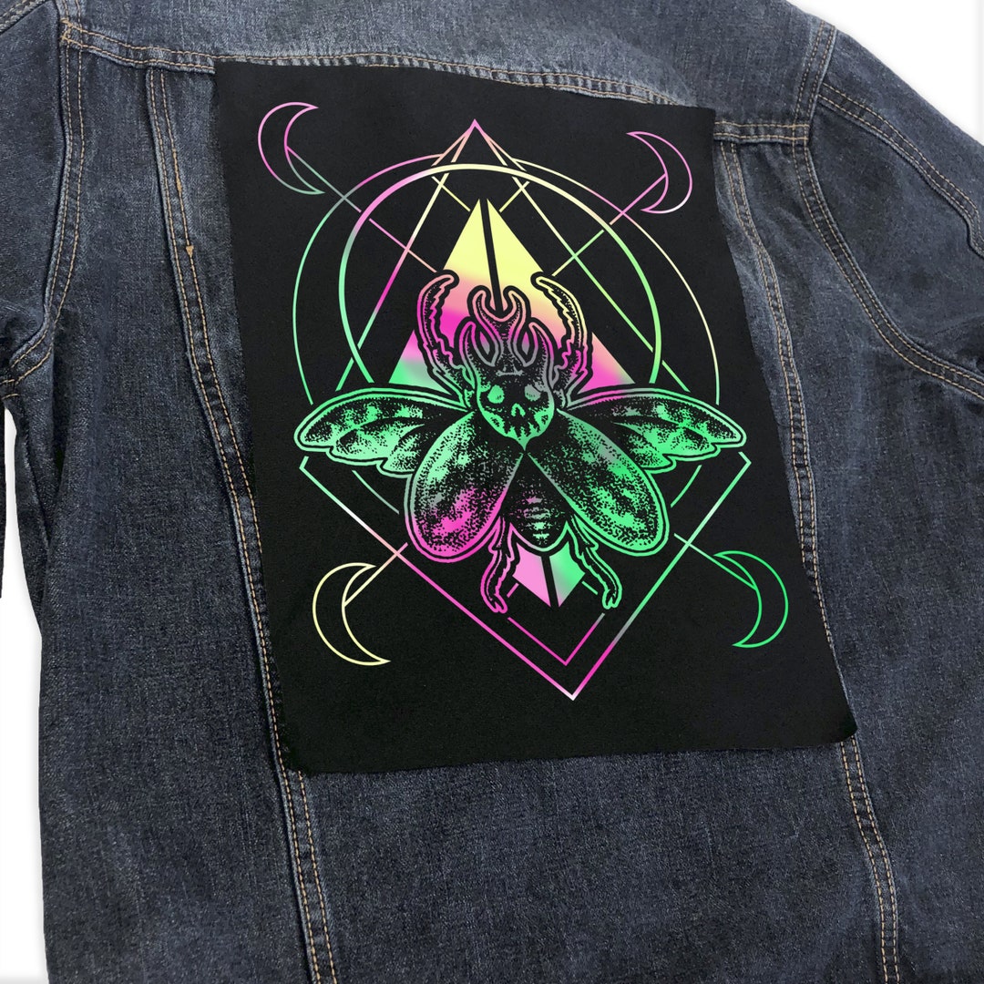 Death Beetle Grunge Back Patch, Punk, Patches, Sew on Patch, Punk ...