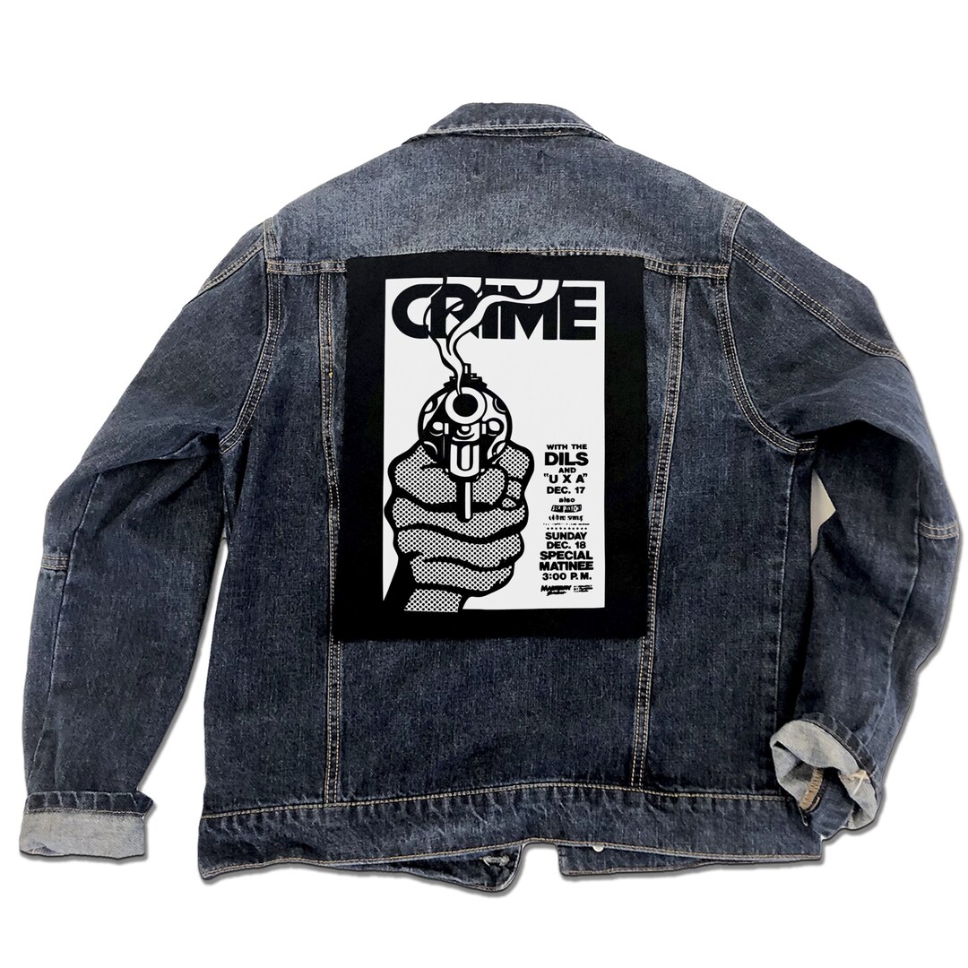 Crime Old Punk Flyer Back Patch, Punk, Patches, Sew on Patch, Punk ...