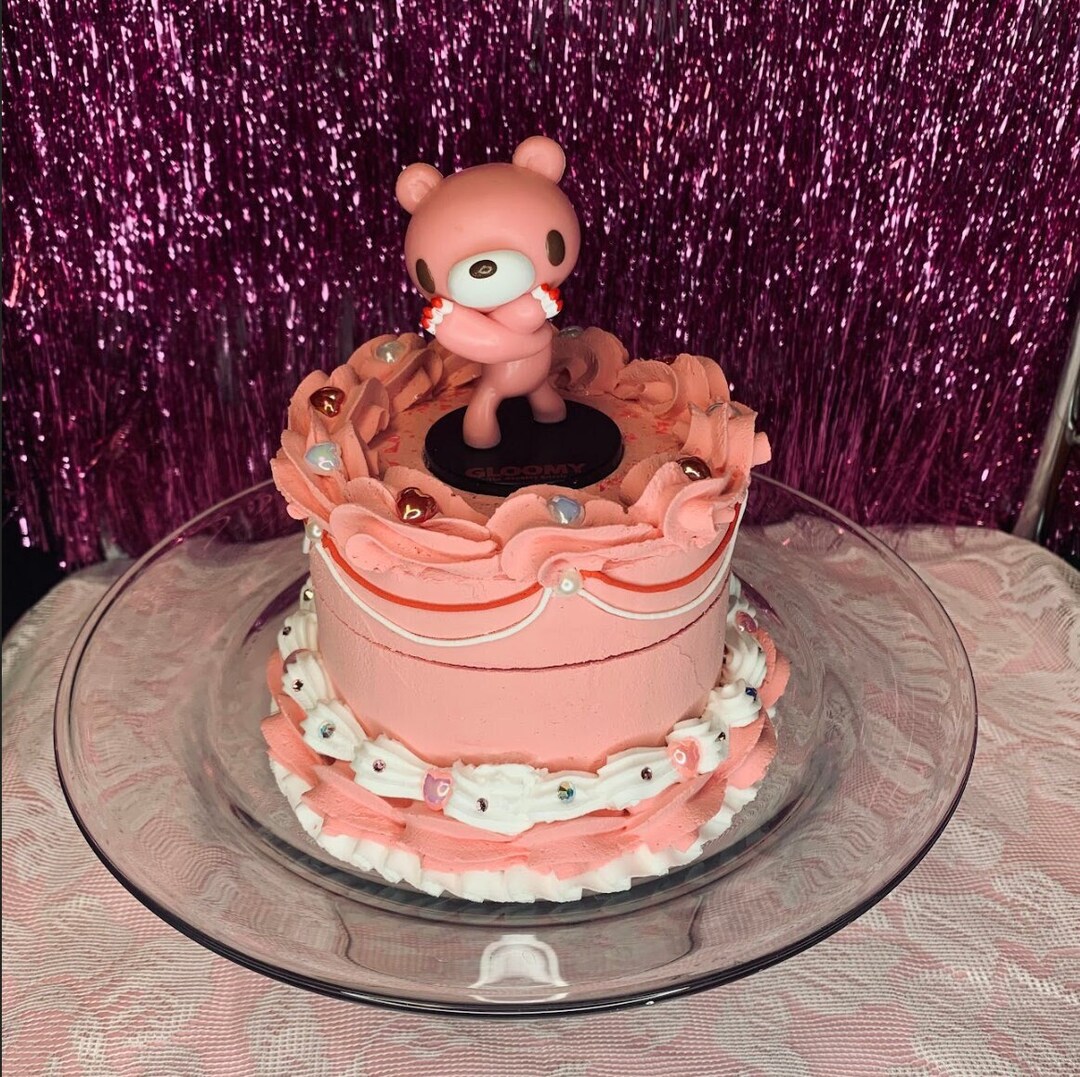Gloomy Bear Pink Vintage Fake Cake Trinket Box Decor Prop Pink Red ...