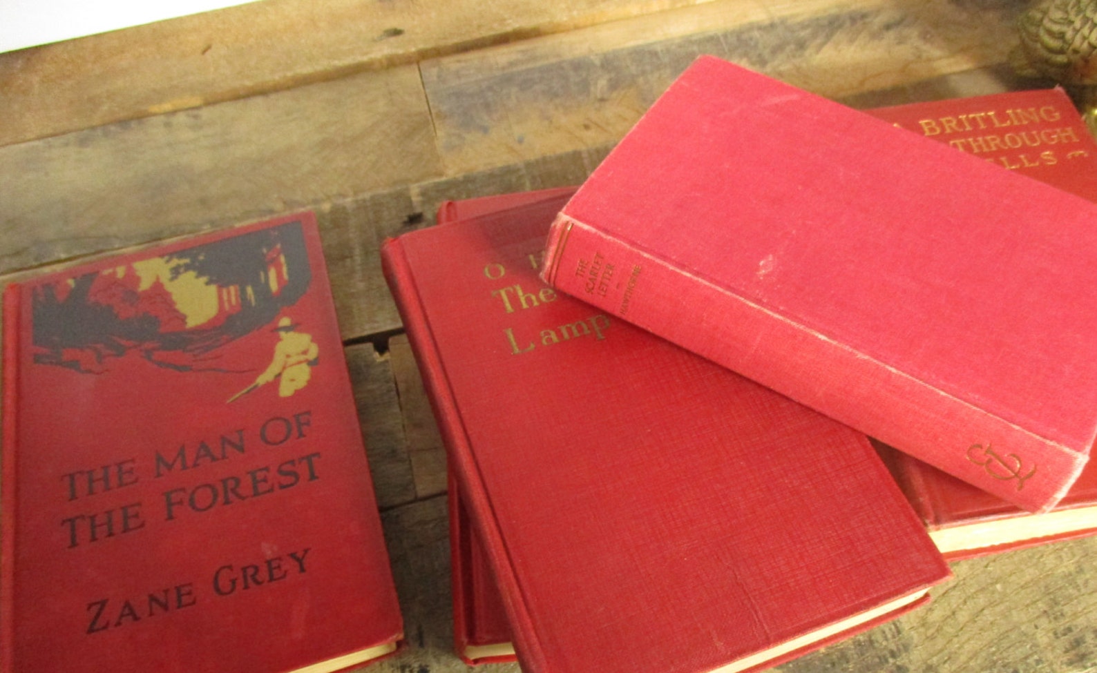 Curated Set of Antique Red Books. Perfect Red Decorative Books - Etsy