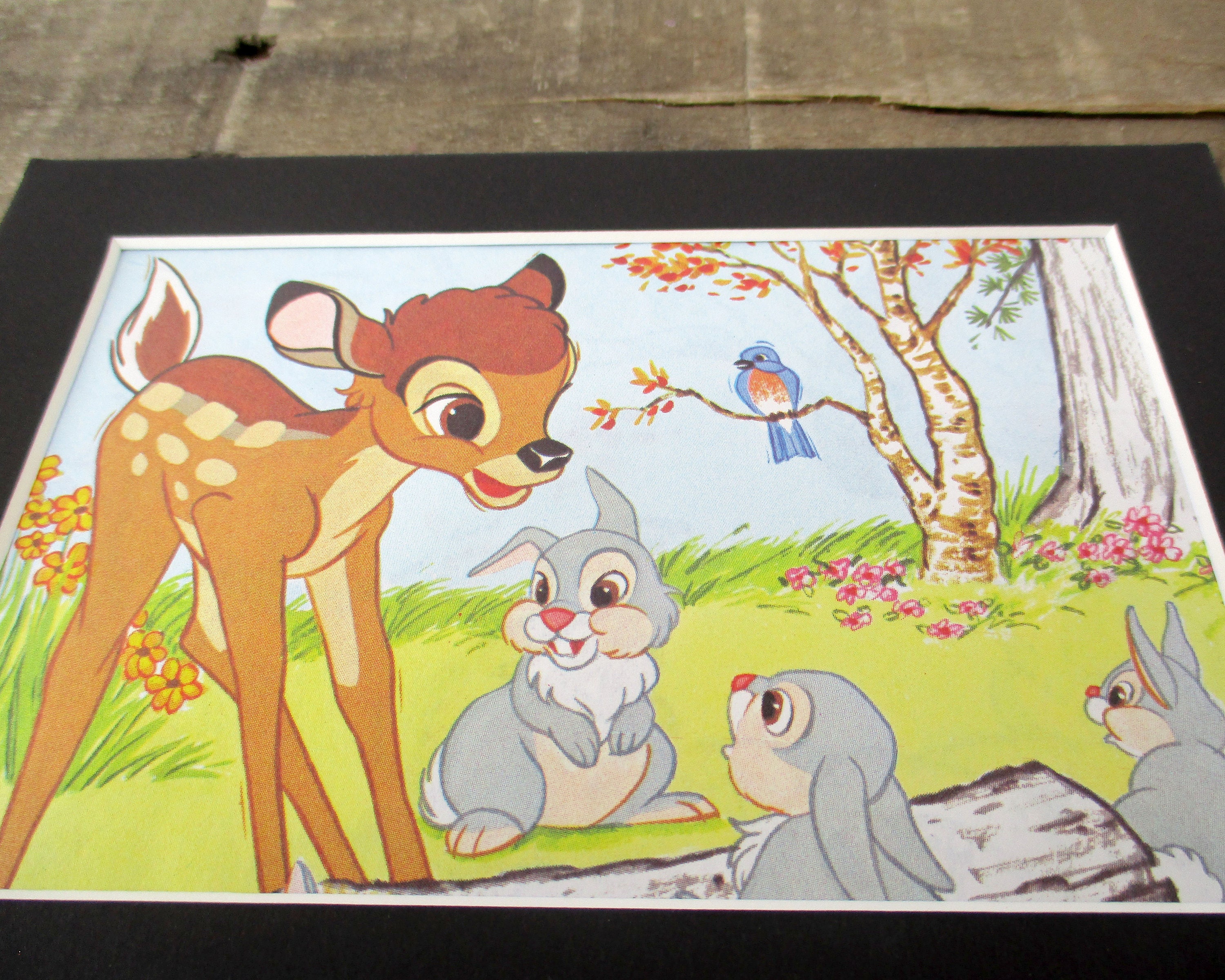 Vintage 1970's Bambi Nursery Print Featuring Bambi and - Etsy
