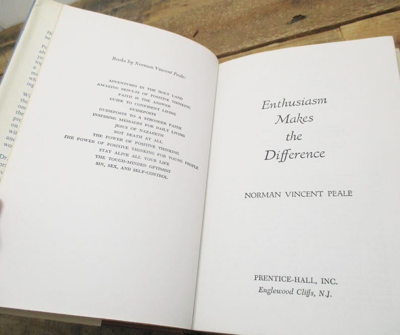 1967 Enthusiasm Makes the Difference by Norman Vincent Peale | Vintage ...