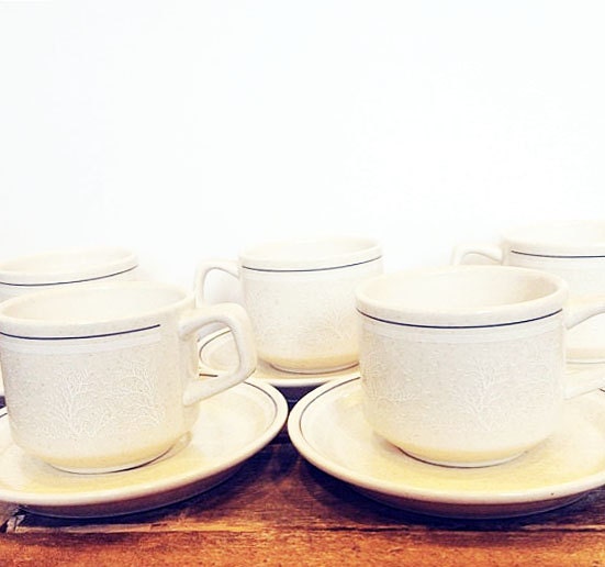 Lenox Temperware, 'silhoutte' Pattern in Navy Blue and White. 1970's ...