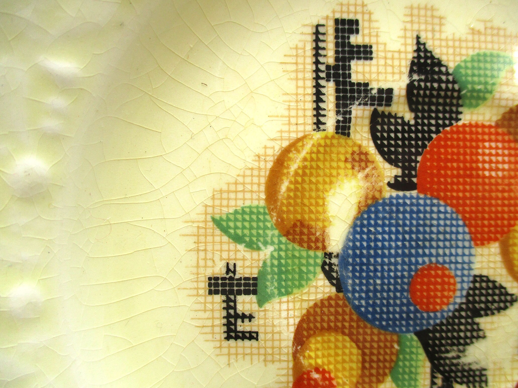 Set of 1940's Dishes by Crooksville China - RARE Needlepoint/ Cross ...