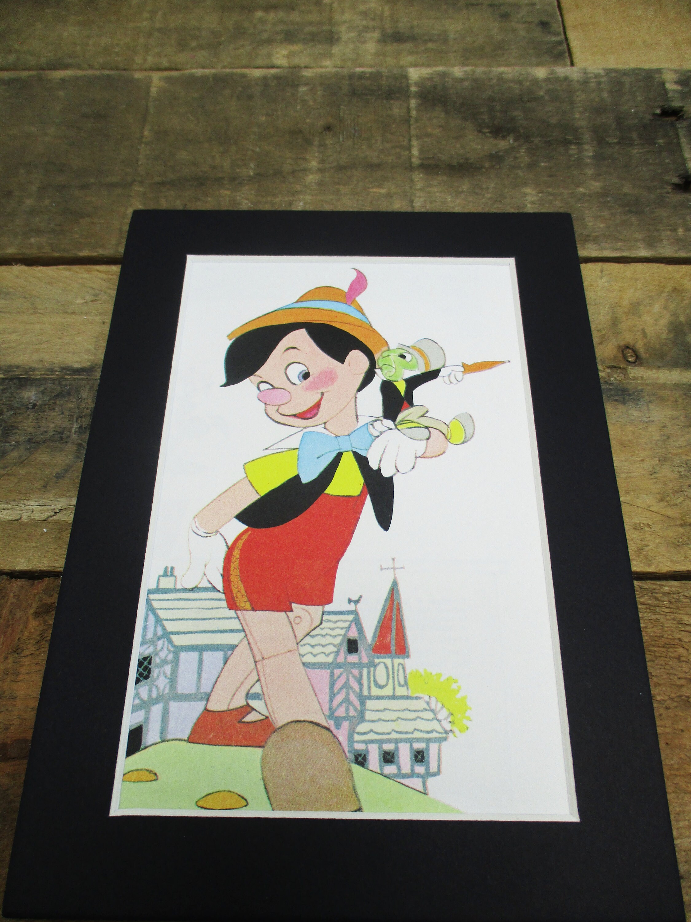 Vintage Pinocchio Print / Illustration, Featuring Pinocchio With Jiminy ...