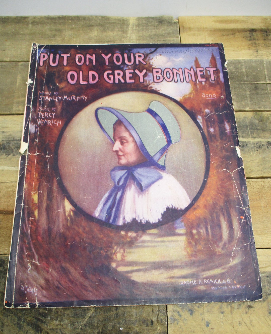 Rare 1909 Sheet Music - 'put on Your Old Grey Bonnet', Composed by ...