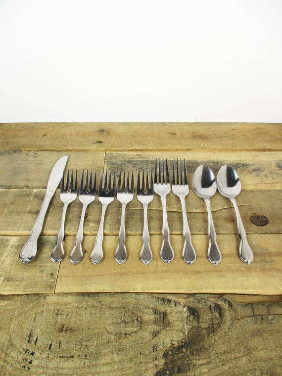 Set of 10 Vintage Minimalist Flatware by Cambridge Perfect - Etsy