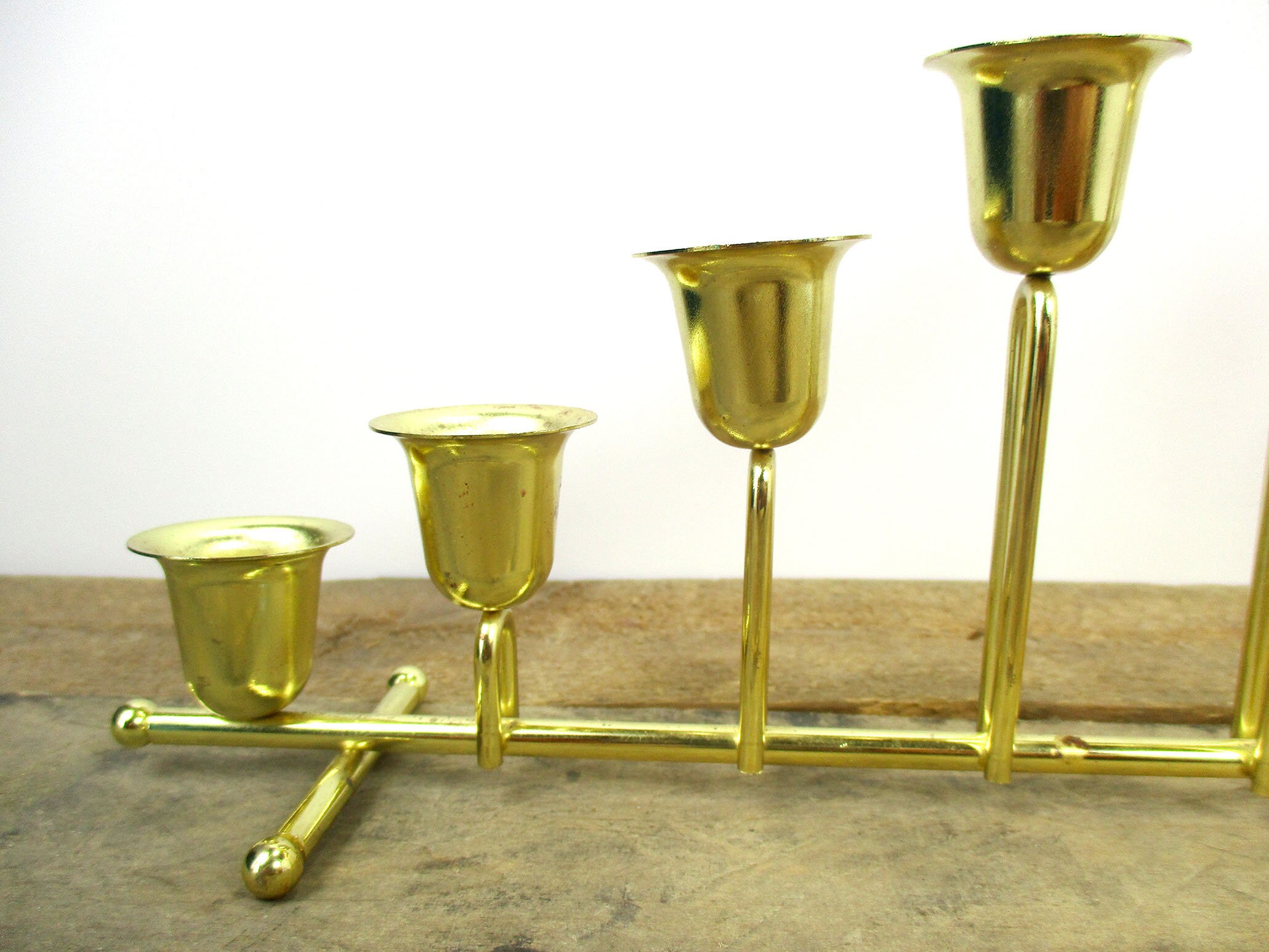 Large Step / Graduated Brass Candleabra. Perfect Vintage / - Etsy