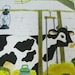 1960's Farm / Cow Print From a Vintage Children's Book, 'A Day on the ...