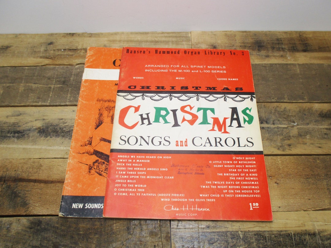 TWO Vintage Christmas Music Booklets - Christmas Carol Sheet Music for ...