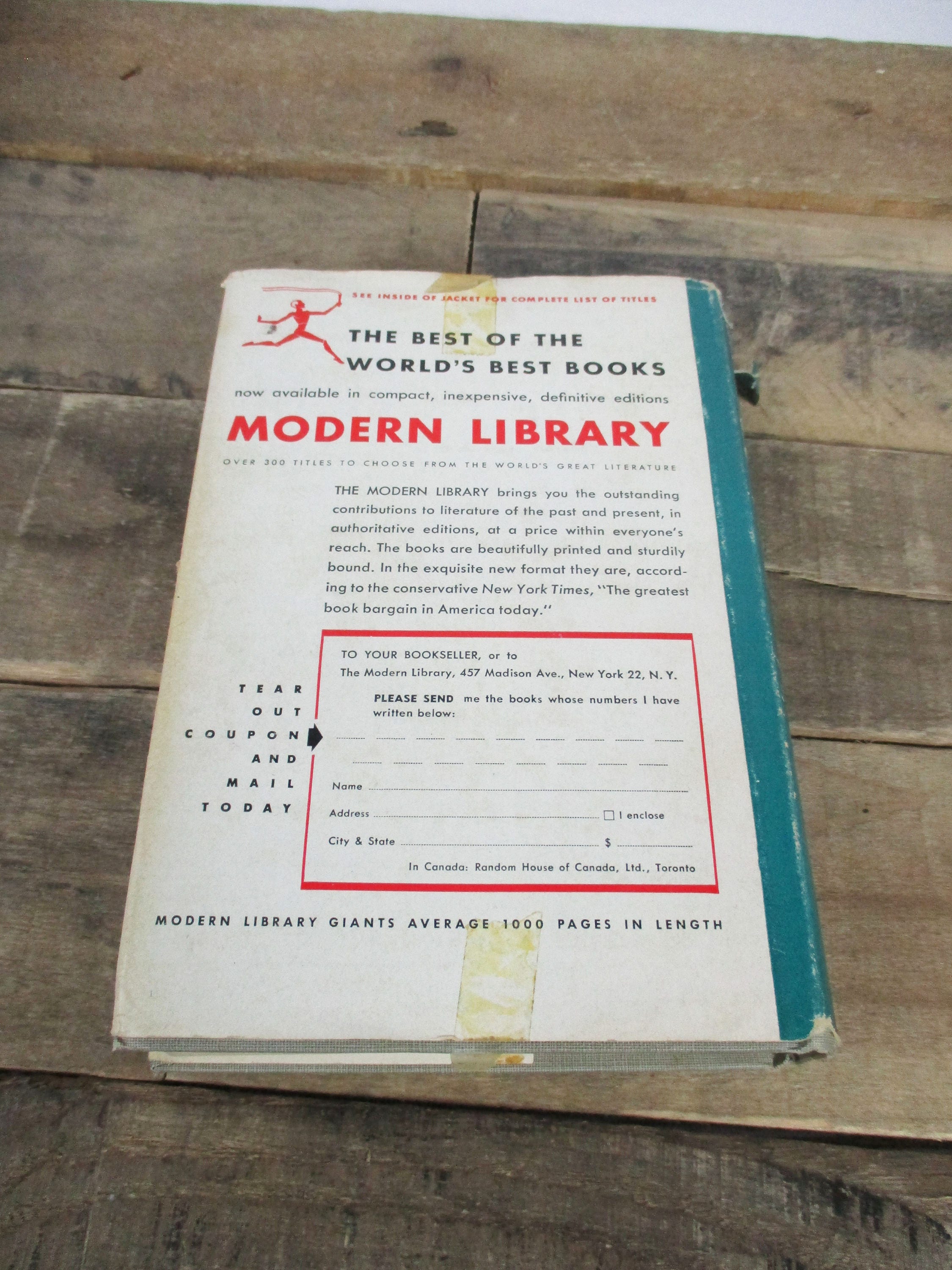 Vintage Modern Library #8 Hardcover - Sister Carrie by Theodore Dreiser ...