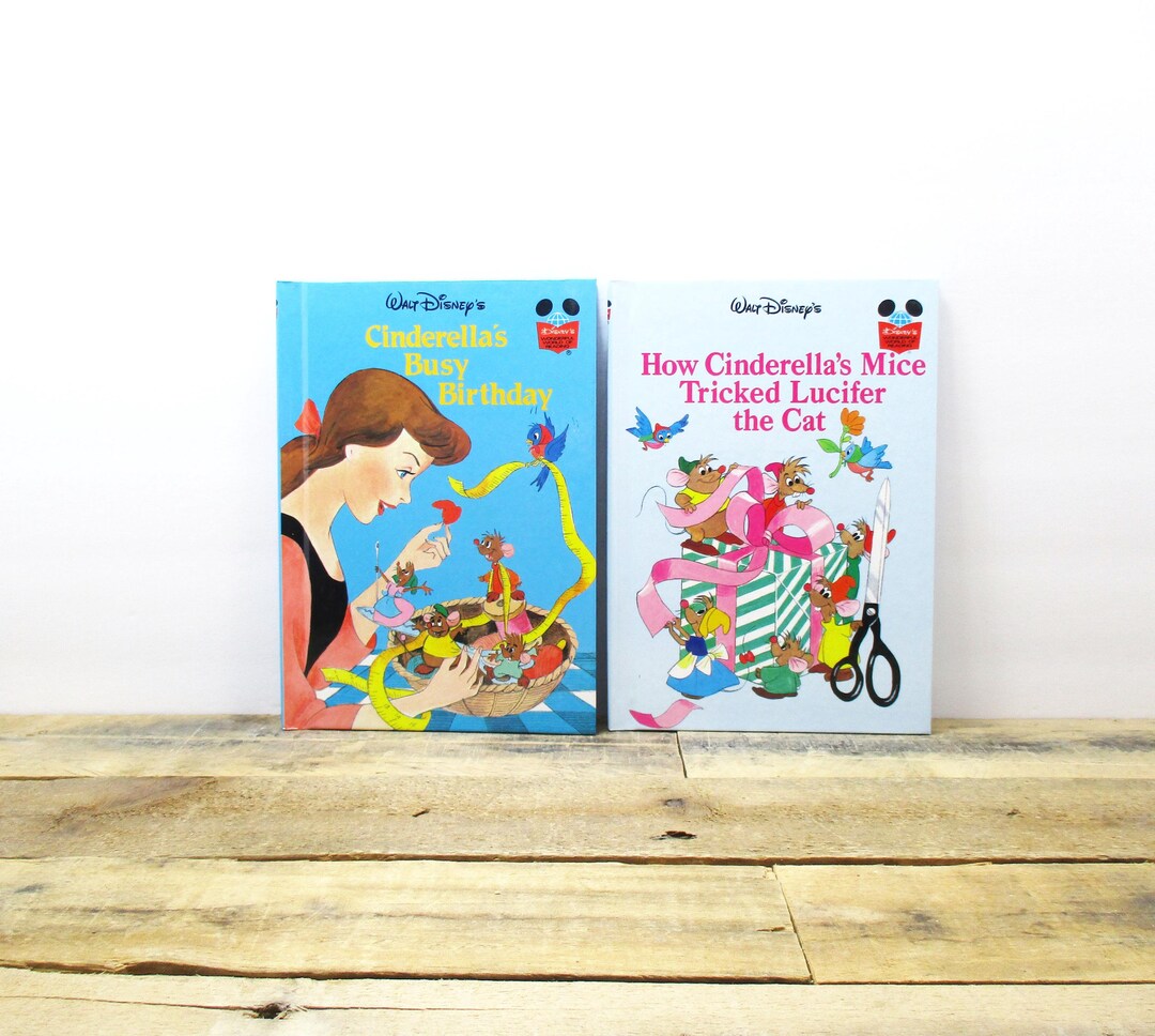 Pair of 80s Cinderella Books by Disney - Including Cinderella's Busy ...