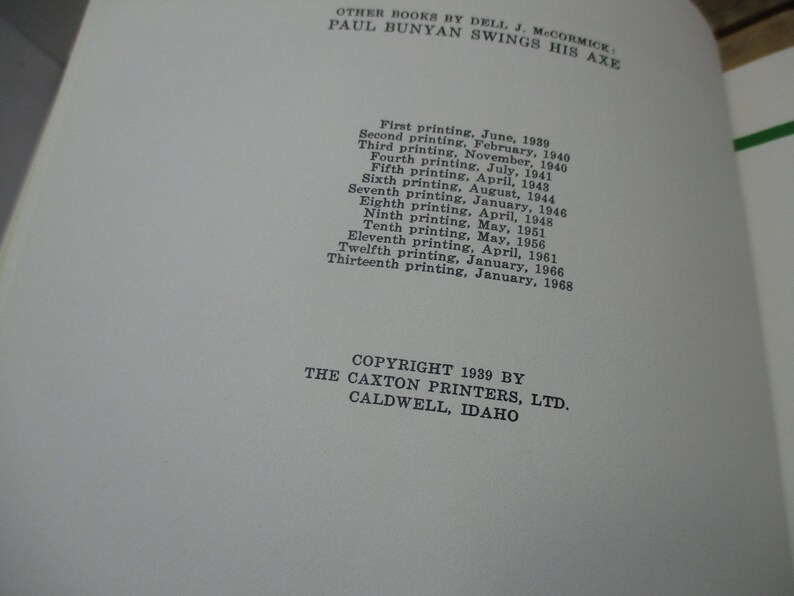 1968 Hardcover Ed - Tall Timber Tales by Dell J. Mccormick - Etsy