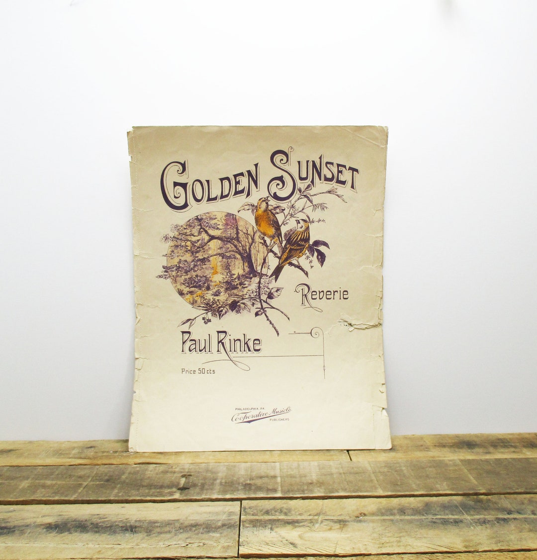 1912 Sheet Music - "golden Sunset Reverie" by Paul Rinke. Published by ...