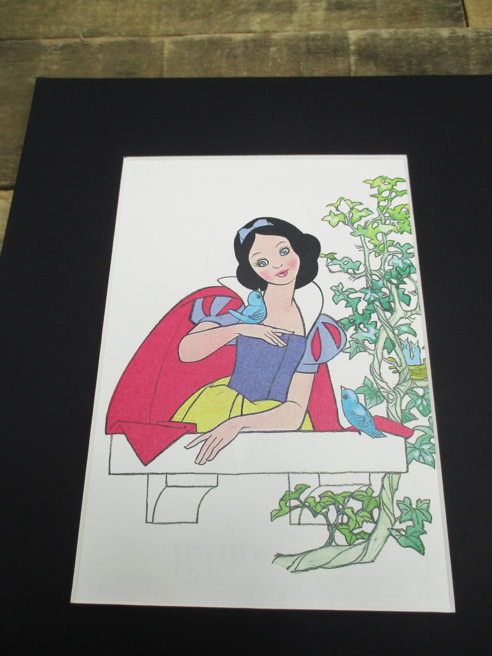Vintage 8 X 10 Snow White Print With Unique Watercolor Style - Etsy