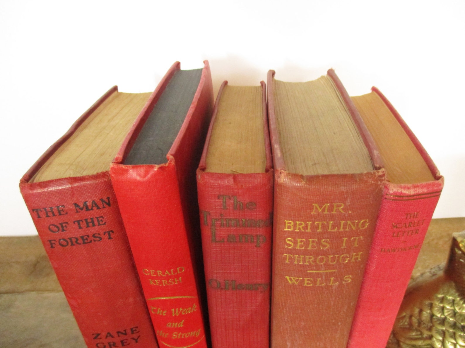 Curated Set of Antique Red Books. Perfect Red Decorative Books - Etsy
