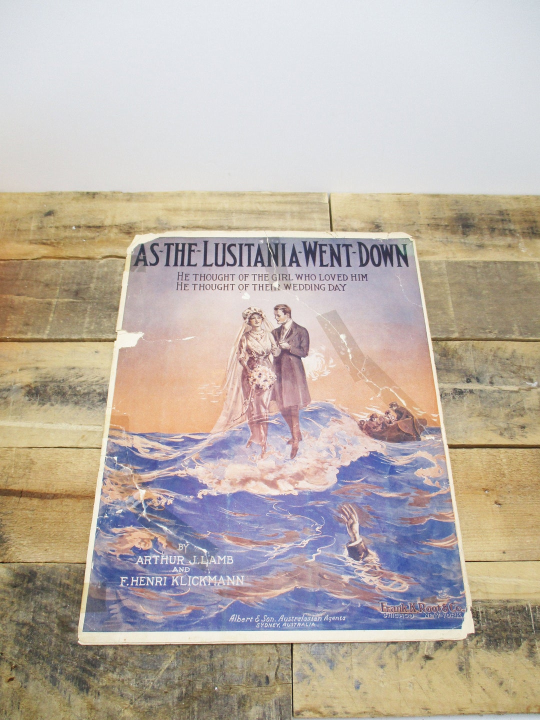 Lusitania Sheet Music - “as the Lusitania Went Down” by Arthur J. Lb ...