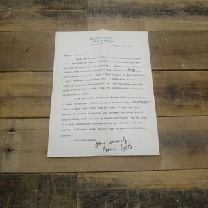 1973 Signed Norah Lofts Letter - Funny and Personal Message, With ...