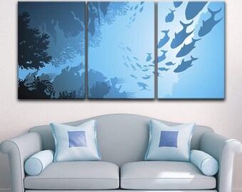 3 panel canvas | Etsy