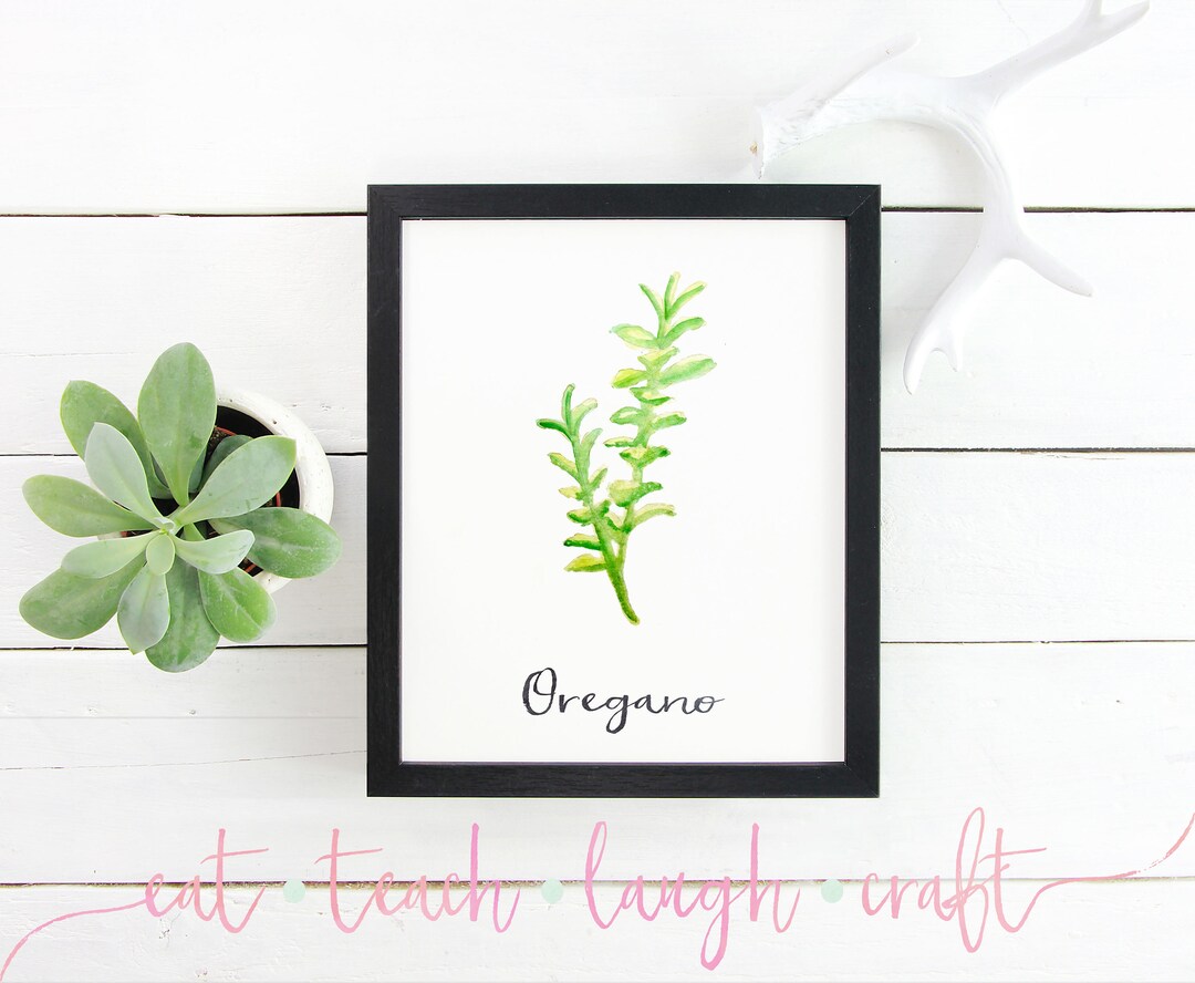 Oregano Kitchen Herb Print - DIY Printable Sign - Kitchen Decor ...