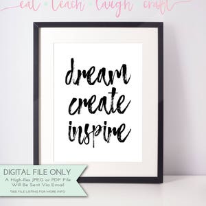Inspirational Quotes Art Bundle - Set of 5 Printables - Wall Art ...