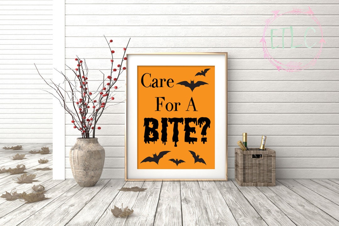 Halloween Printable - Care for A Bite? - Halloween Party Decor ...