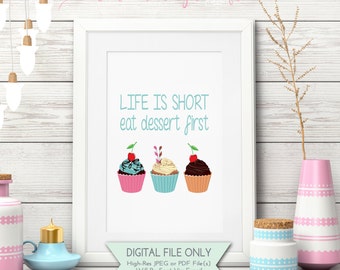 Eat Dessert First Sign - Etsy