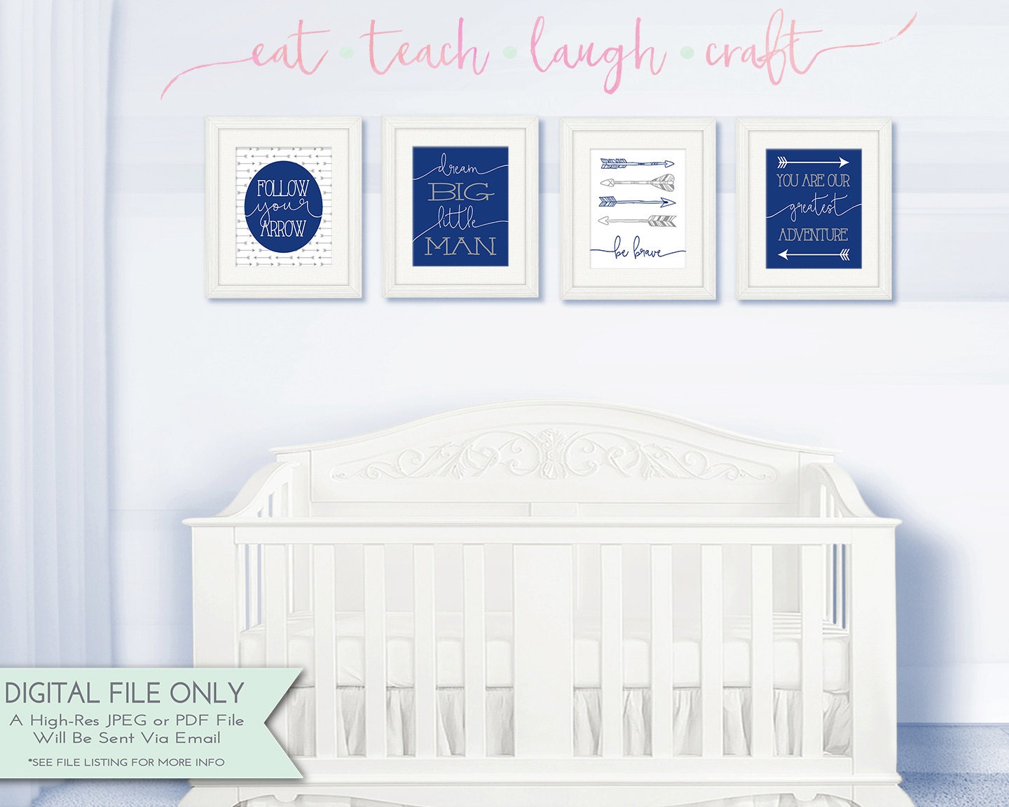 SET OF 4 Arrows Themed Nursery Prints Baby Boy's Room - Etsy