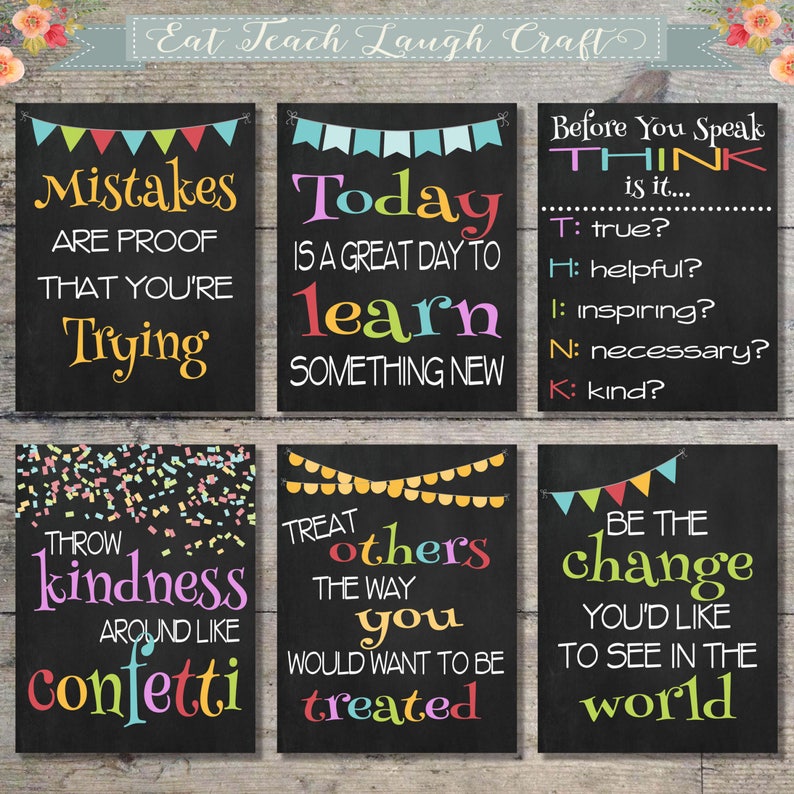 Mistakes Are Proof You're Trying Classroom Chalkboard - Etsy