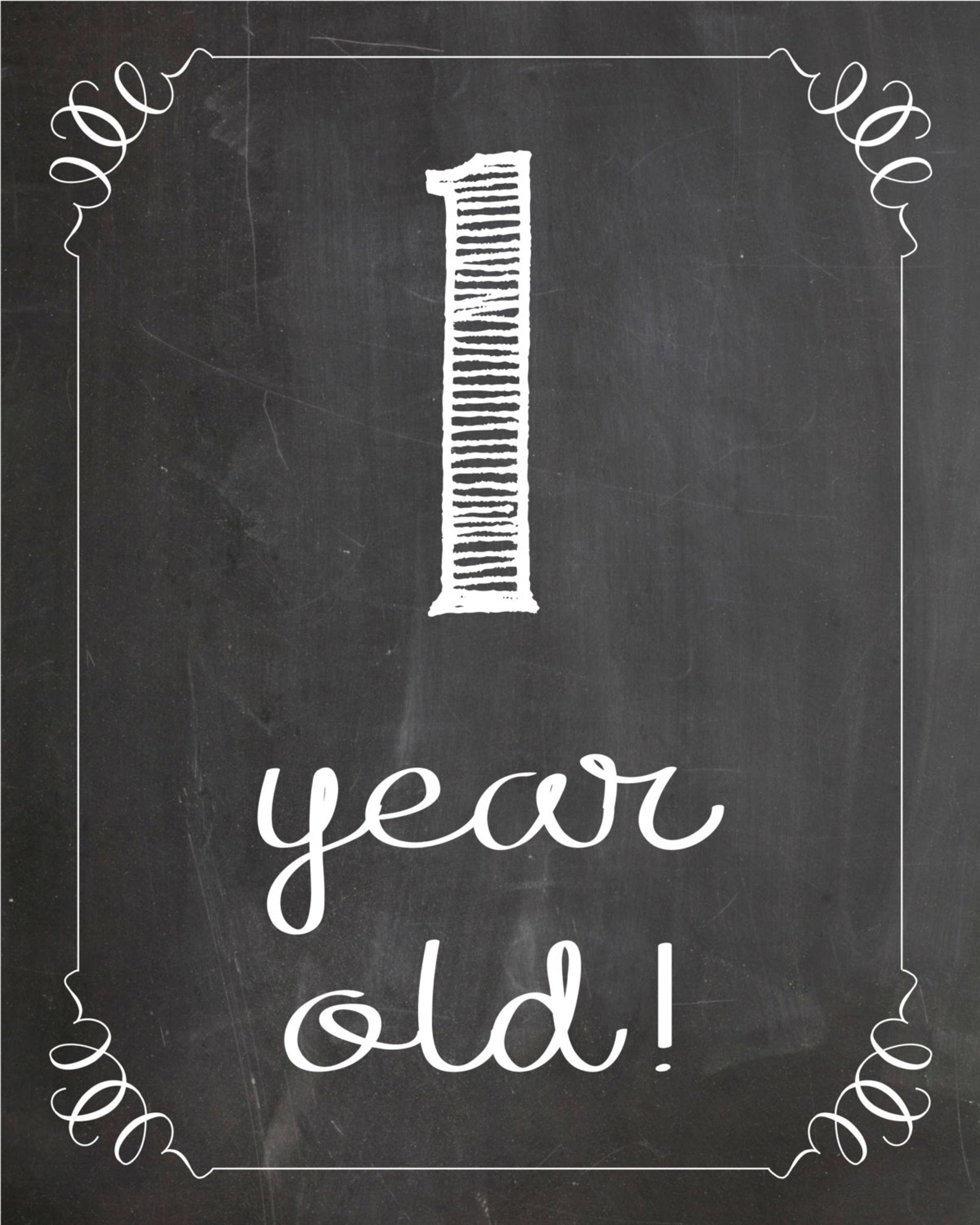 15 Printable Baby Milestone Chalkboard Signs - First Year Baby Signs ...