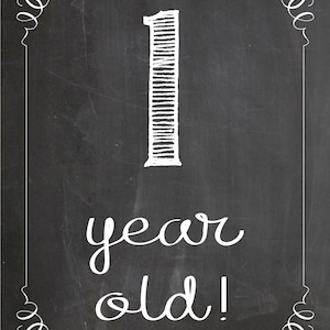 15 Printable Baby Milestone Chalkboard Signs - First Year Baby Signs ...