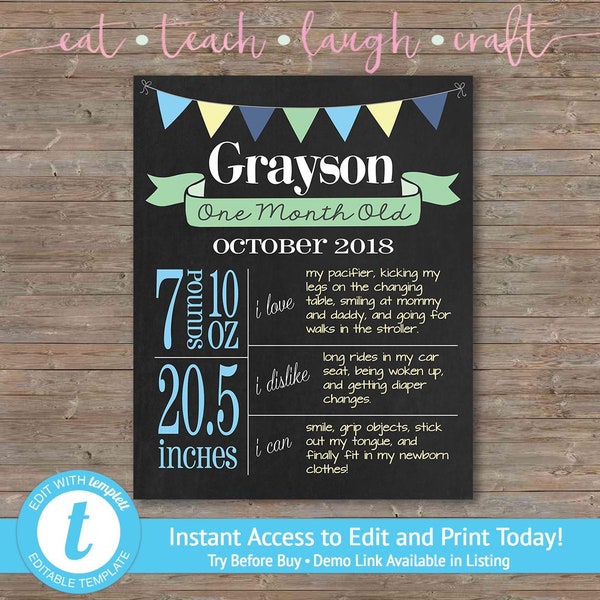 Milestone Sign - Etsy