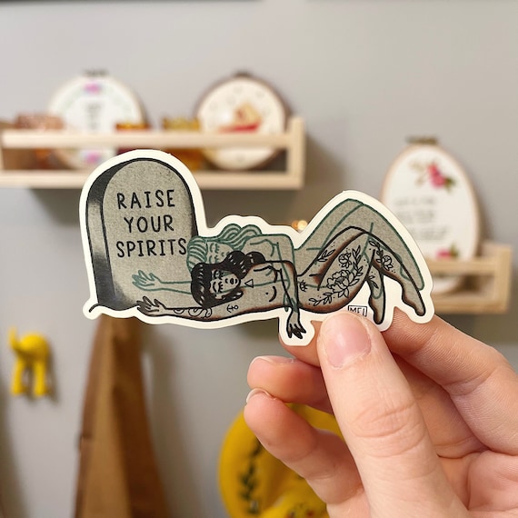 Pinup Girl Sticker Tombstone Tattoo Sticker Pinup Girl | Etsy