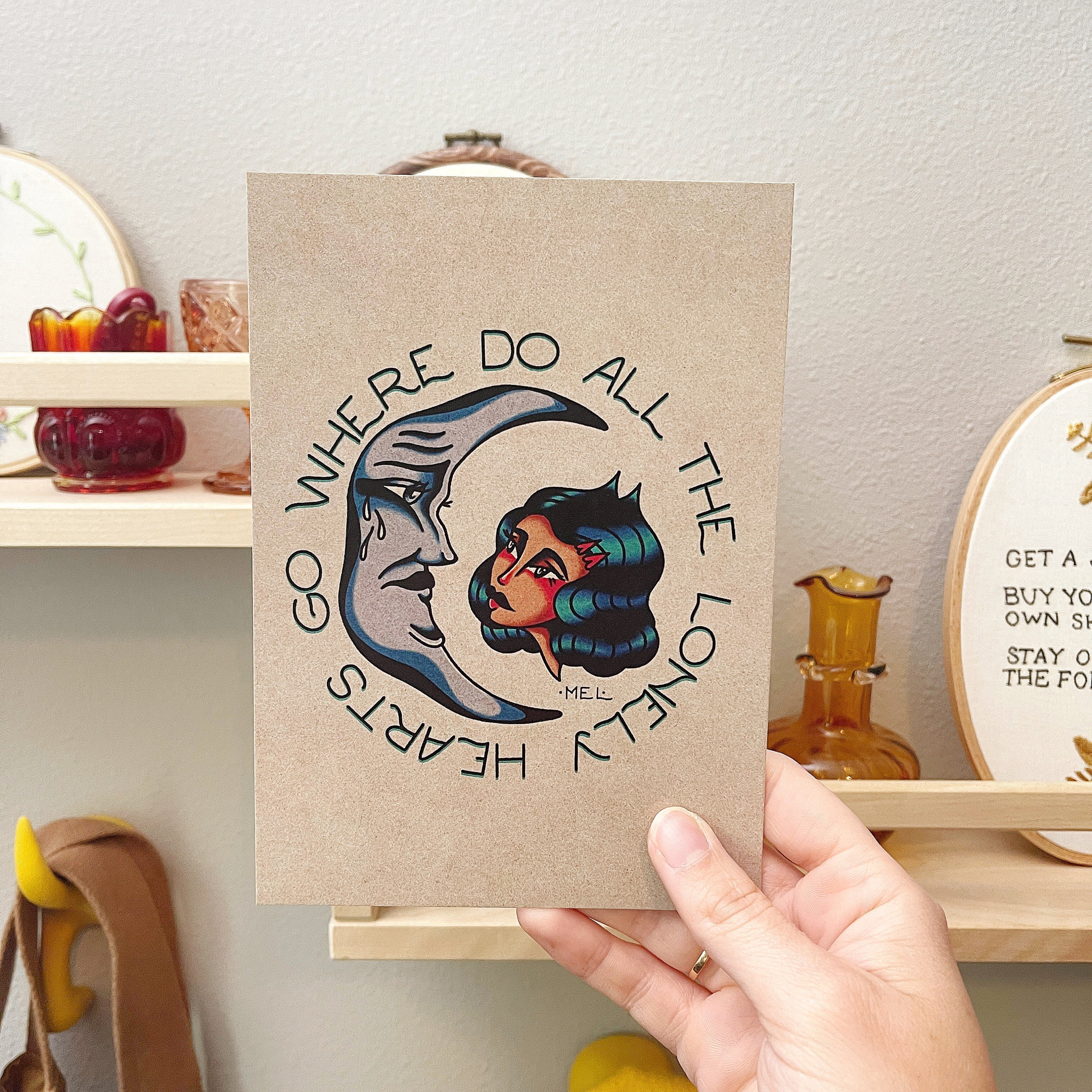 Moon Tattoo Flash Art