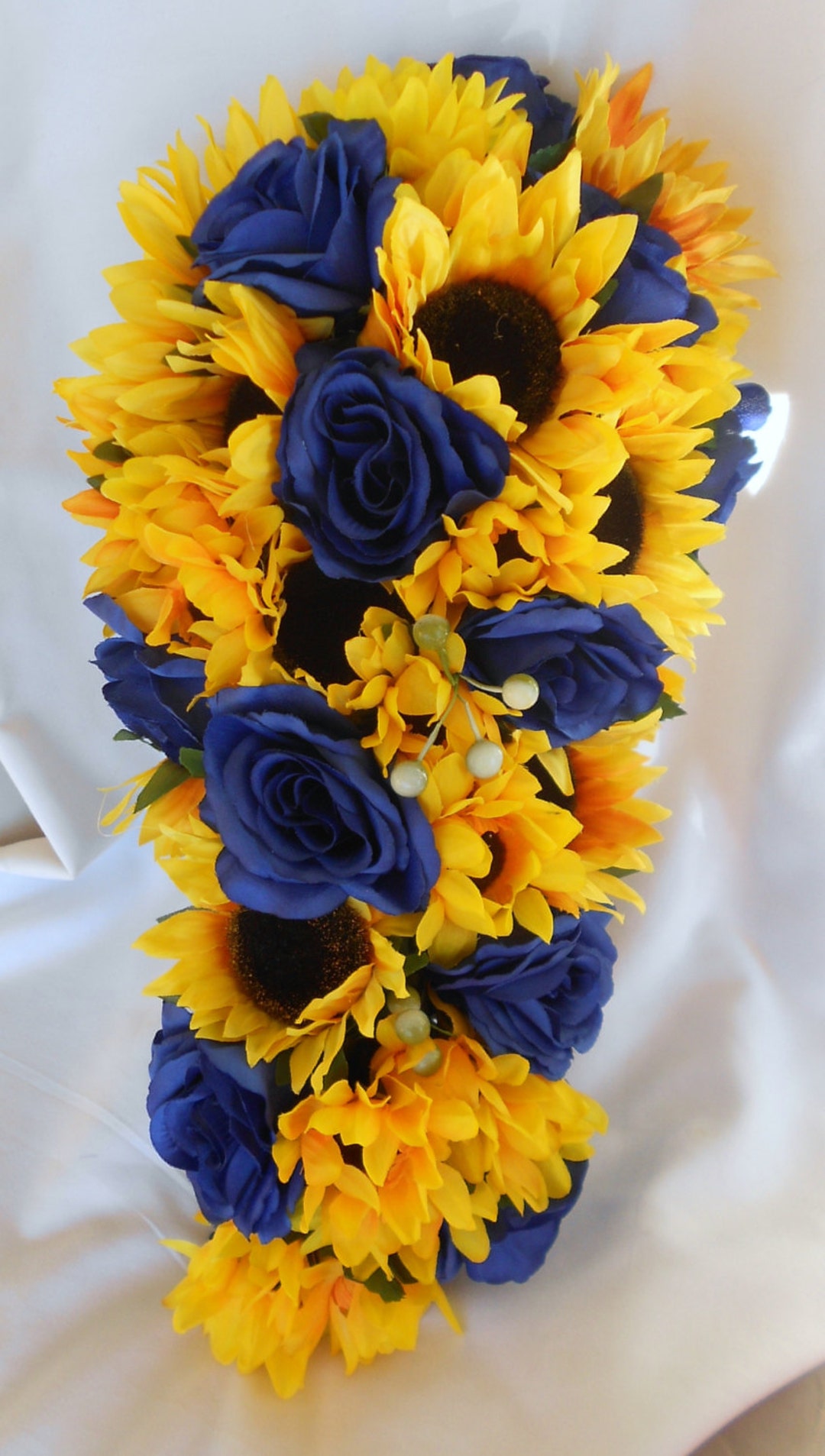 Royal Blue Roses and Sunflowers 2 Pieces Wedding Set Small Free Toss - Etsy