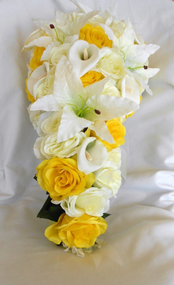 Yellow And White Calla Lily Bouquet