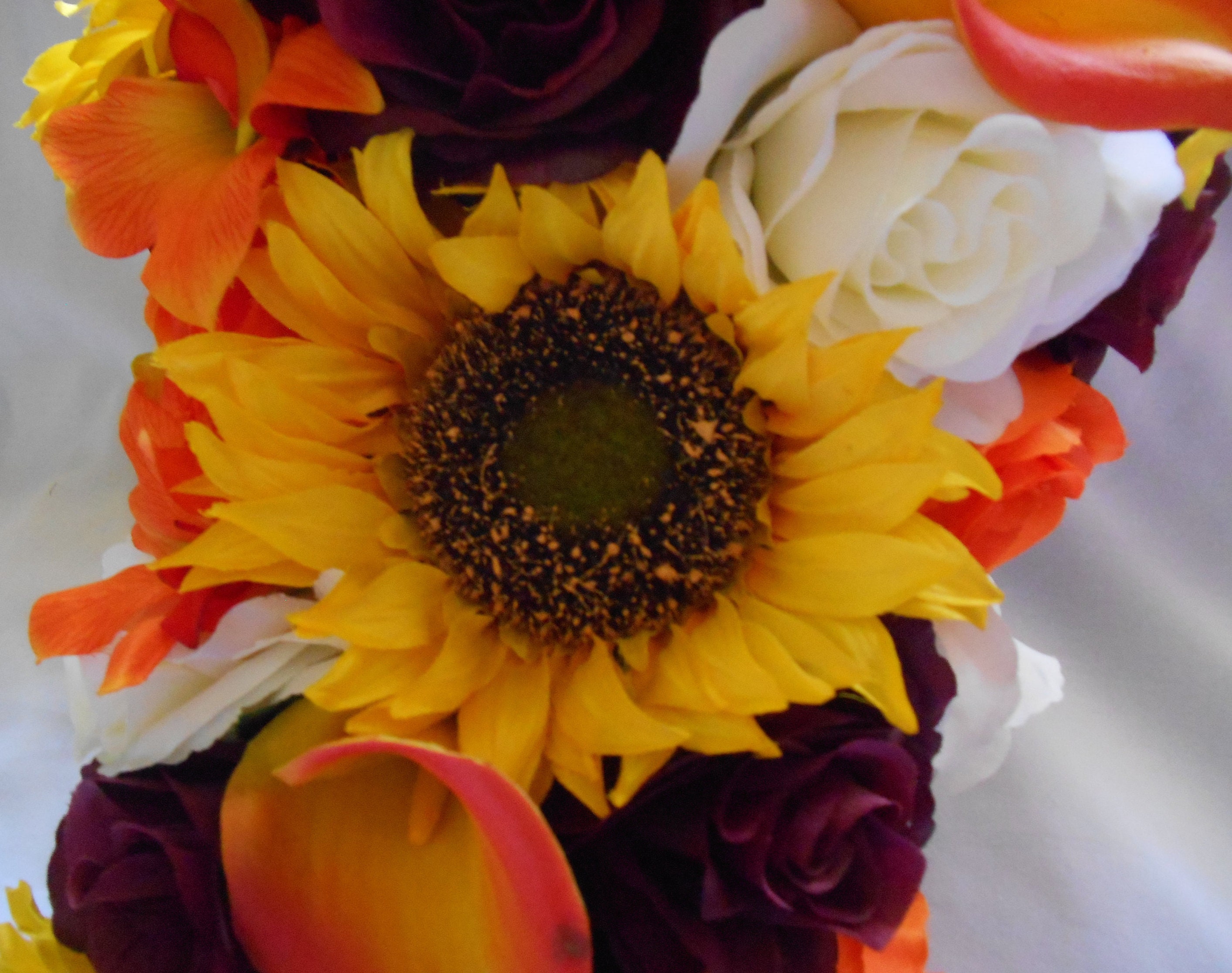 Wedding Bridal Sunflowers Bouquet 2 Pc Free Toss - Etsy