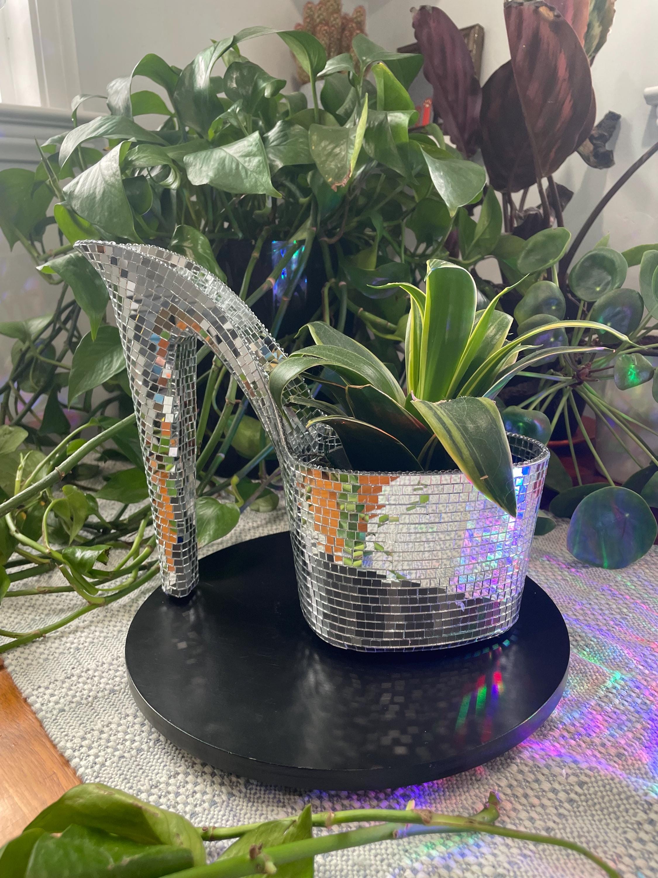 Disco High Heeled Shoe Planter Pot - Etsy