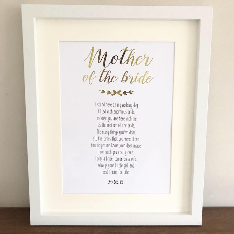 Father of the Bride Gift Father of the Bride Foil Print - Etsy