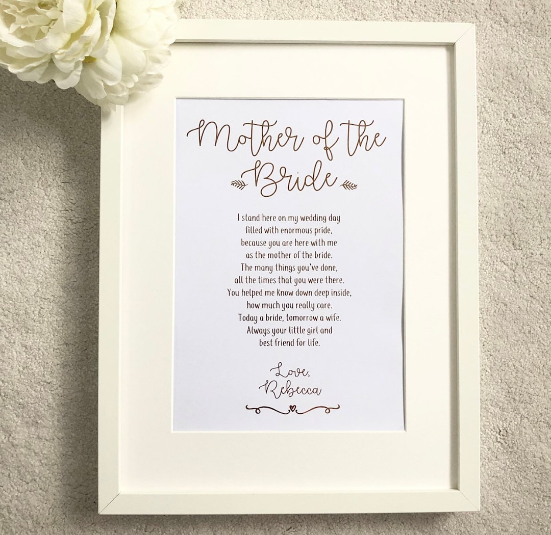 Mother of the Bride Print, Mother of the Bride Foil Print, Gift for ...