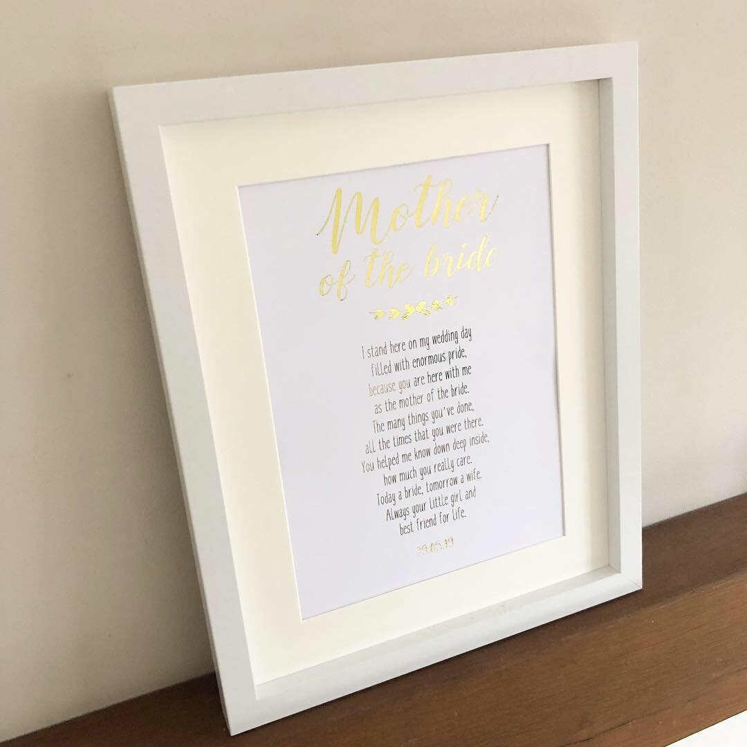 Father of the Bride Gift - Father of the Bride Foil Print, Gift for ...