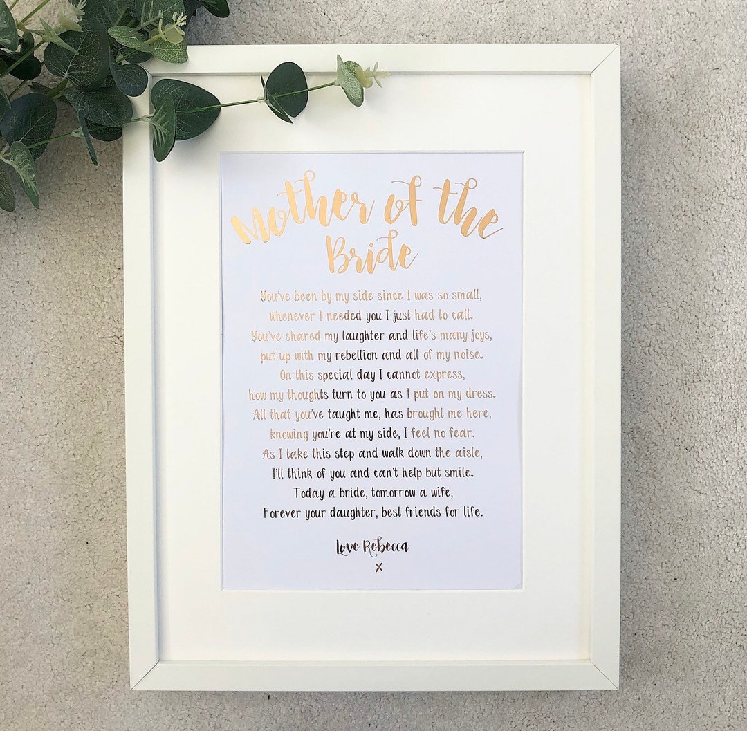 Mother of the Bride Print, Mother of the Bride Foil Print, Gift for ...