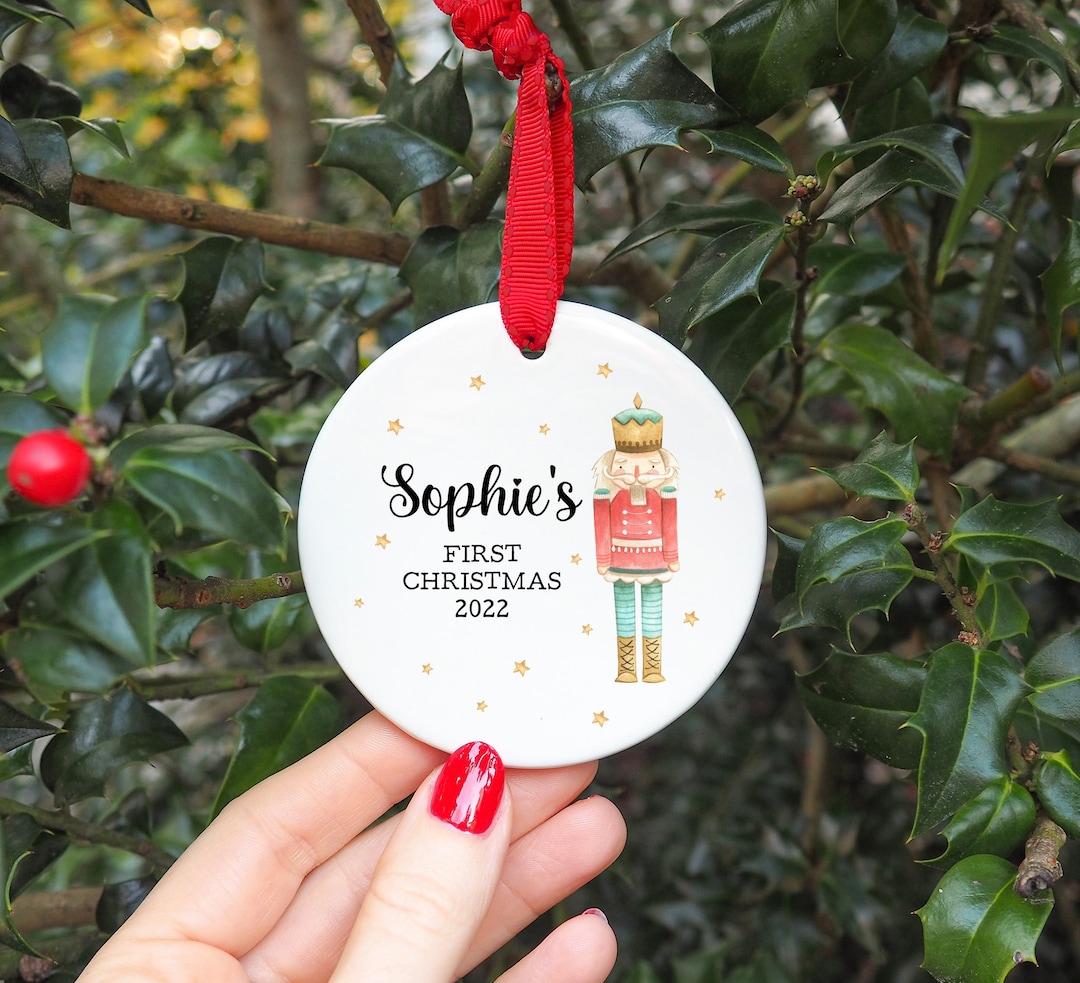 Nutcracker Babies First Christmas Bauble, Personalised First Christmas ...