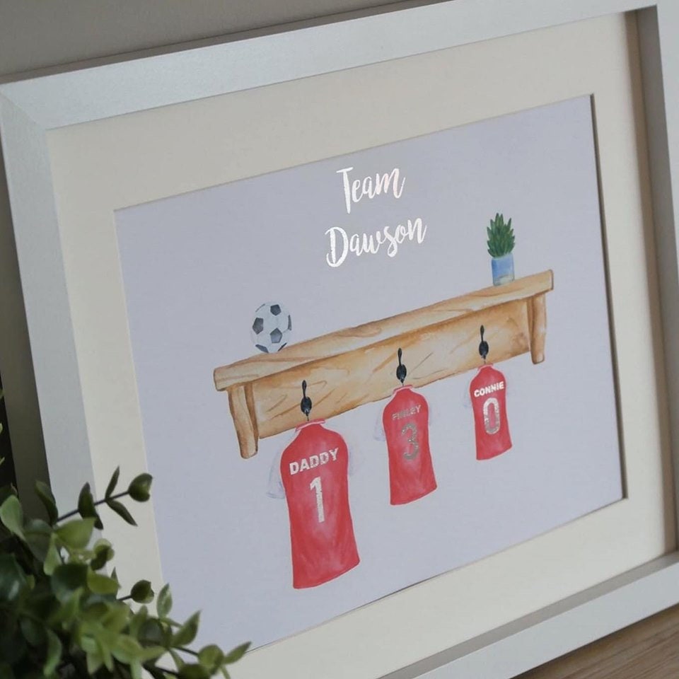 Personalised Football Print Grandads Dream Team Football - Etsy UK