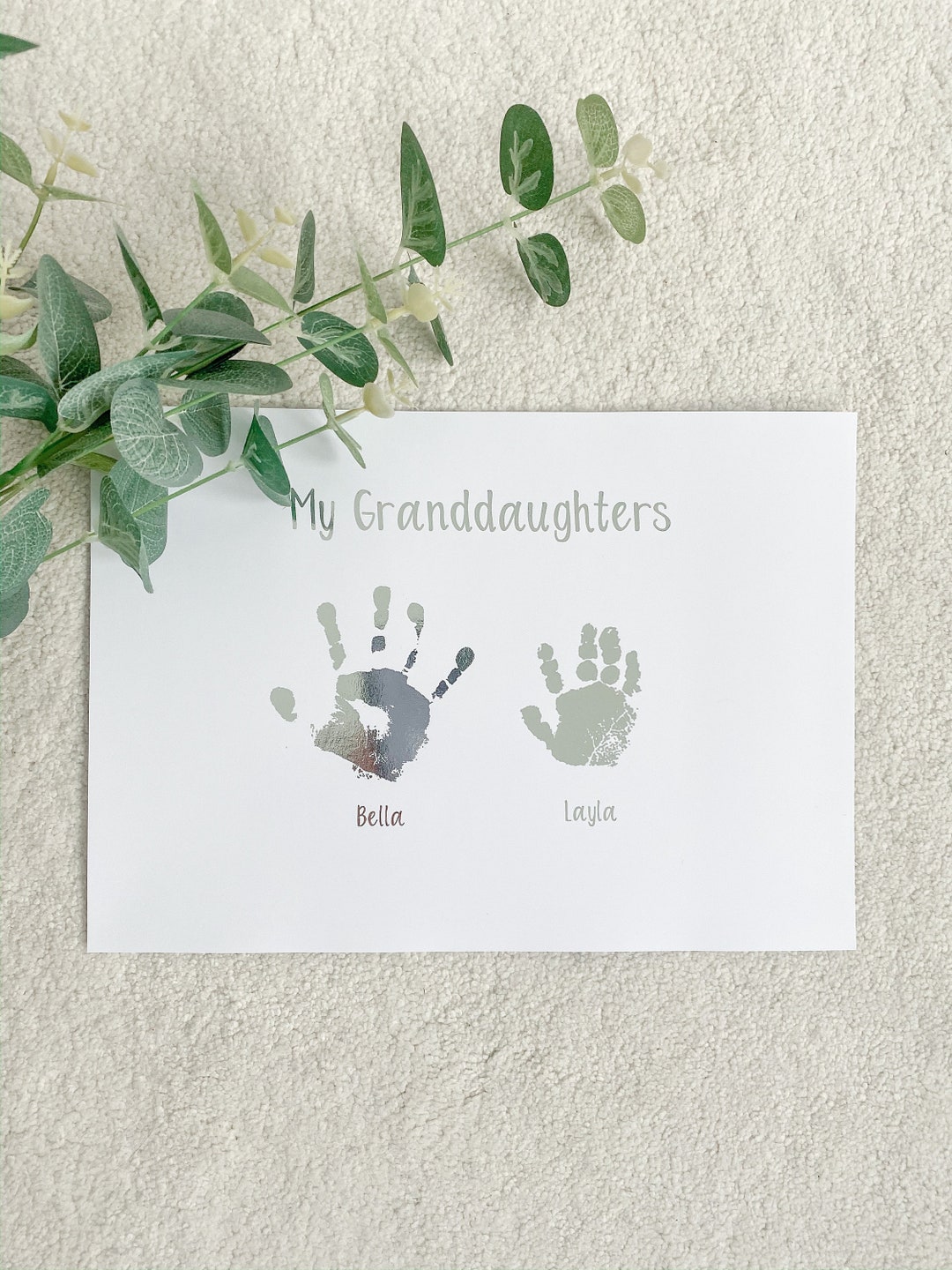Childrens Handprints - Baby Handprint - Handprint Keepsake - Handprint ...