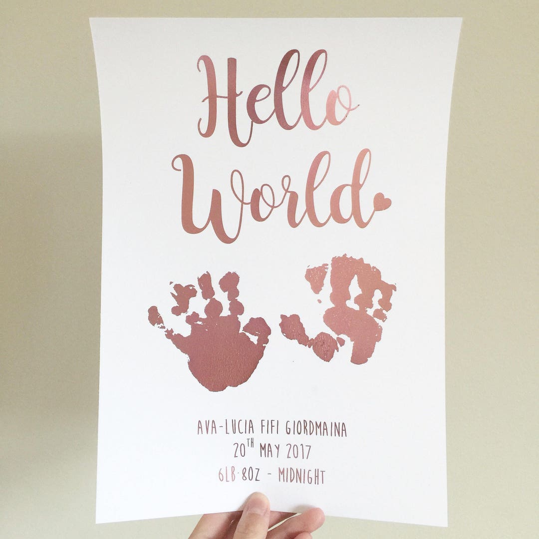 Childrens Handprints Gift, New Baby Handprint, Baby Handprint ...