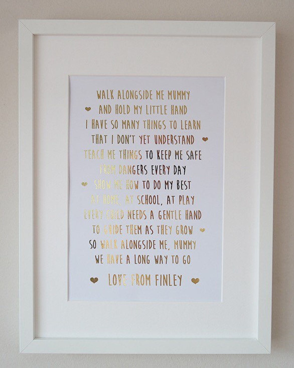 Walk Alongside Me Mummy Print/daddy Print Mothers Day Gift - Etsy UK