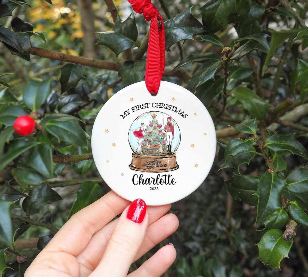 Babies First Christmas Bauble, Personalised First Christmas Bauble, New ...