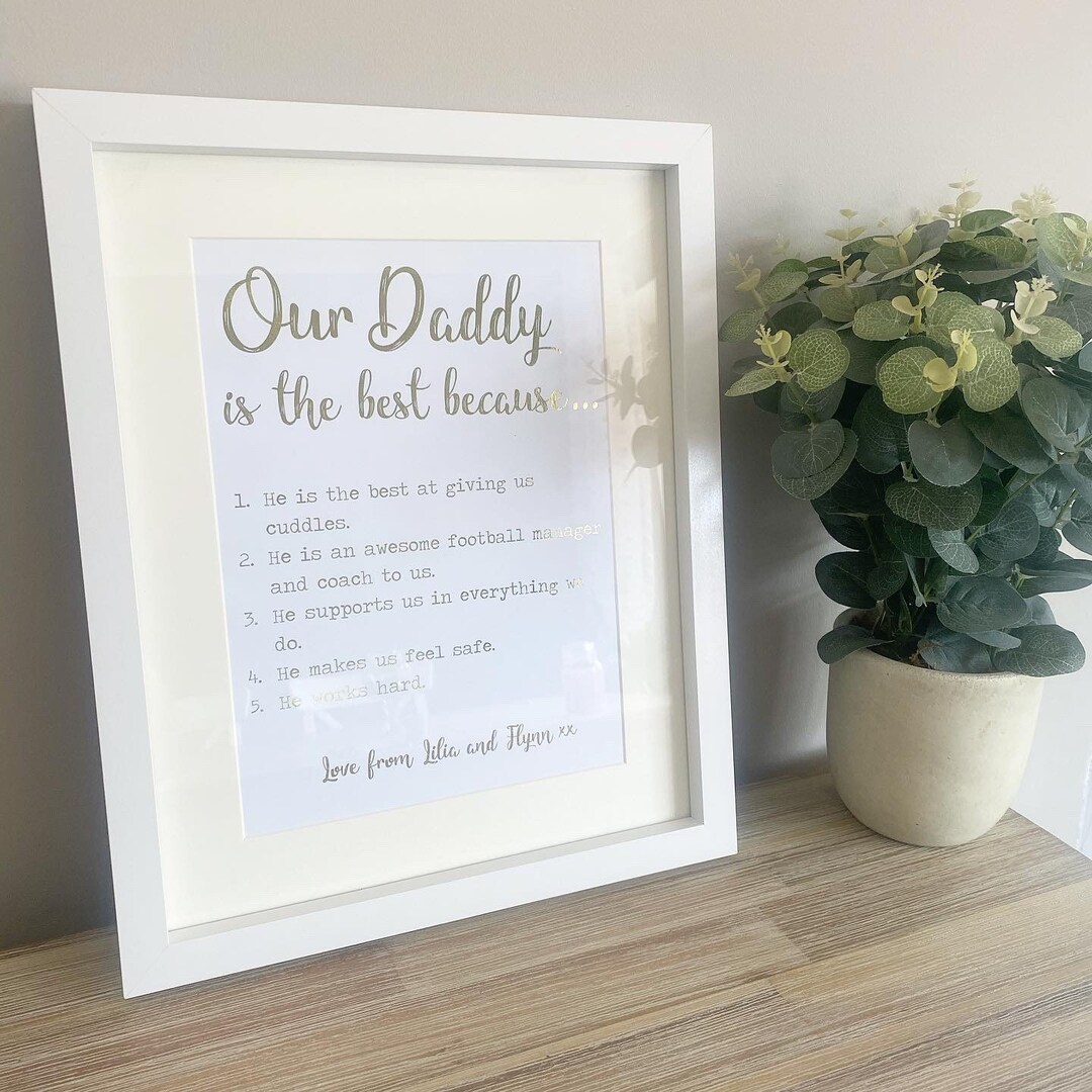 Special Daddy Print for Father’s Day, Gift From Children to Dad, Gift ...